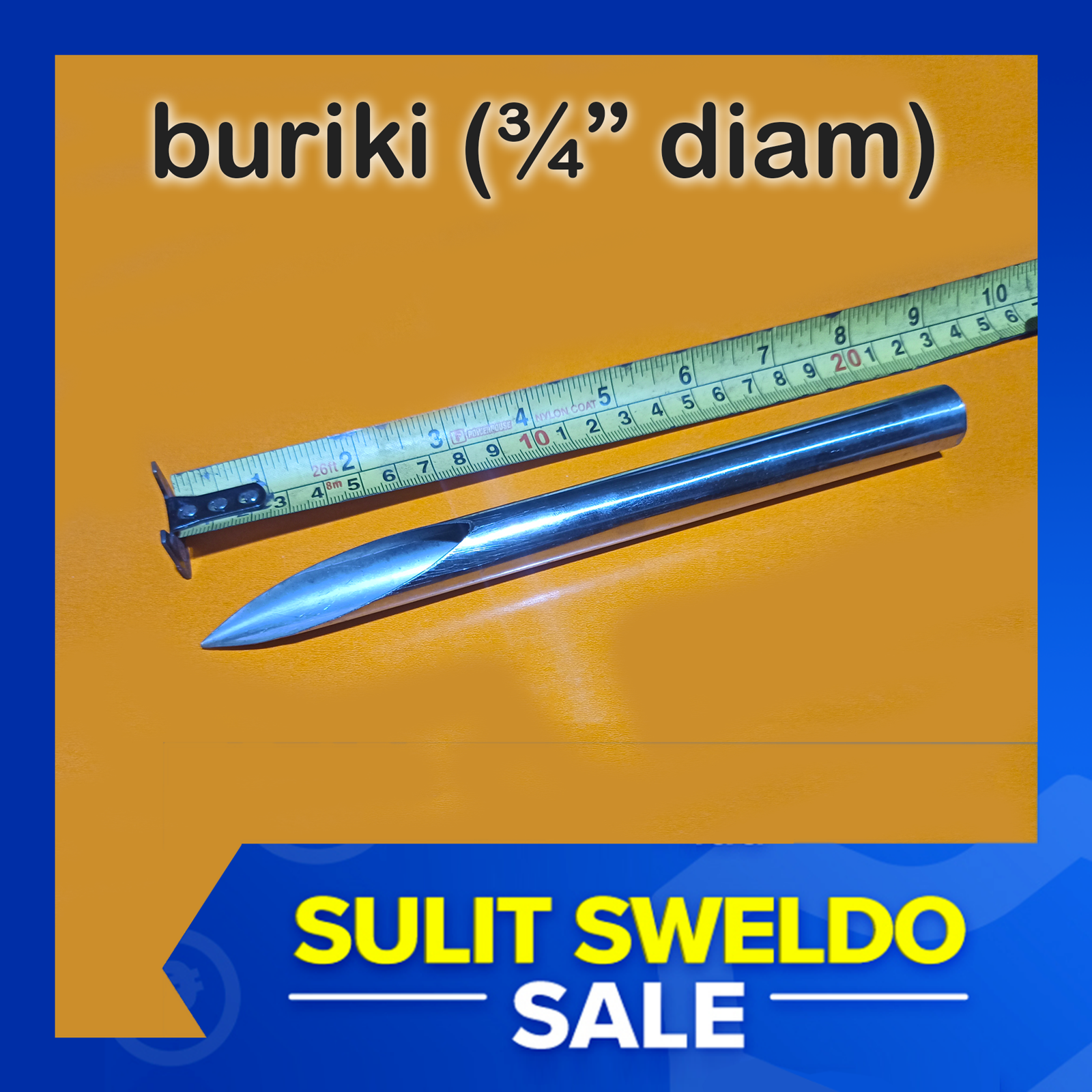 BURIKI for Palay Sack Sampler ¾-inch Diameter Stainless Steel Pipe Pang ...