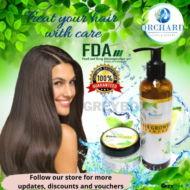 GreyBox Organic Hair Grower Shampoo and Treatment Set for Hair Regrowth ...