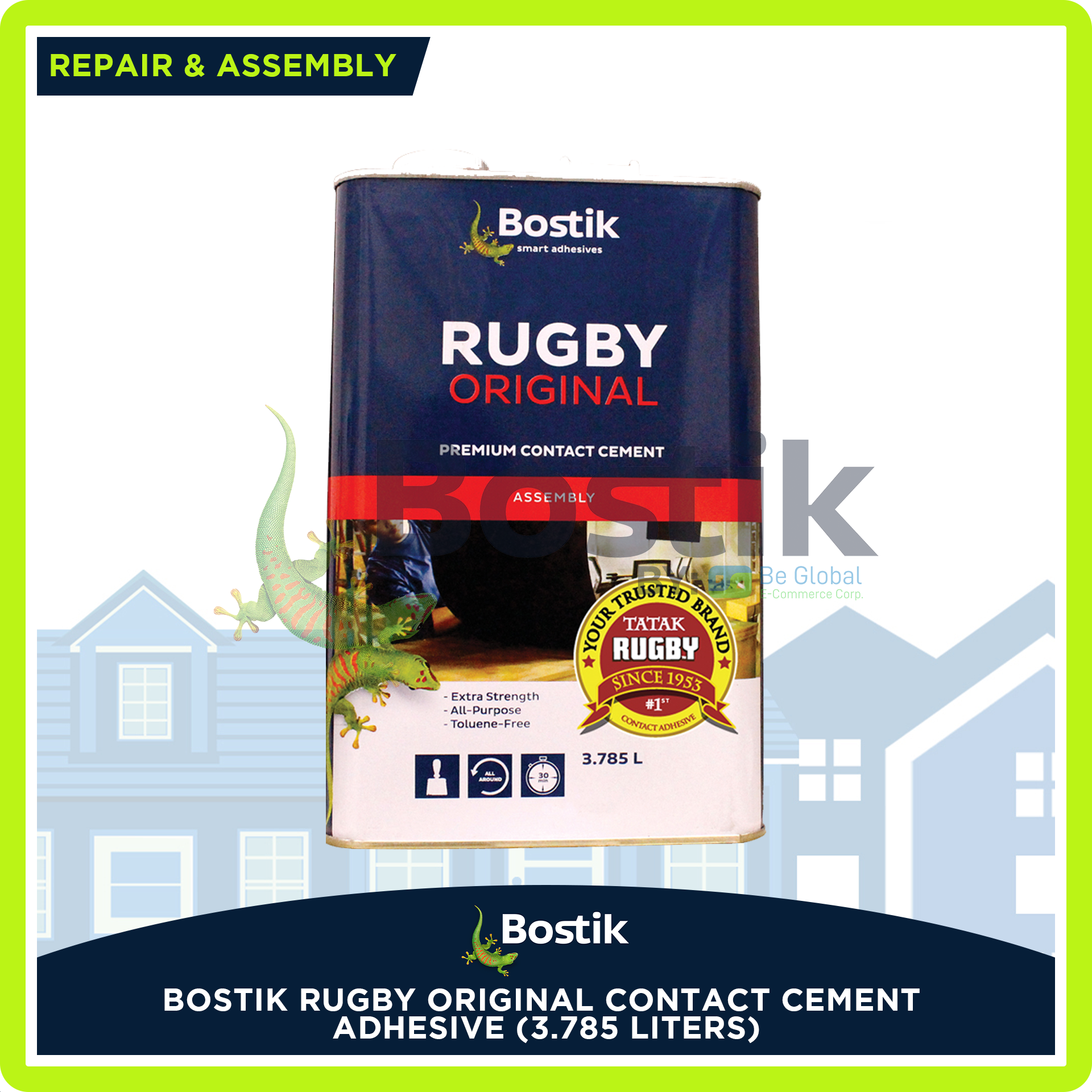 BOSTIK Rugby Original 4L - No. 1 All Purpose Synthetic Rubber Contact ...