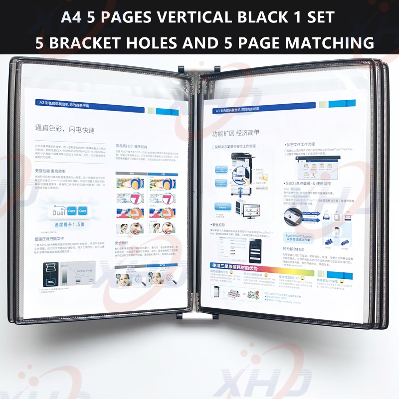 A4 Wall-Mounted Folder Page-Turning Display File Rack Document Rack ...