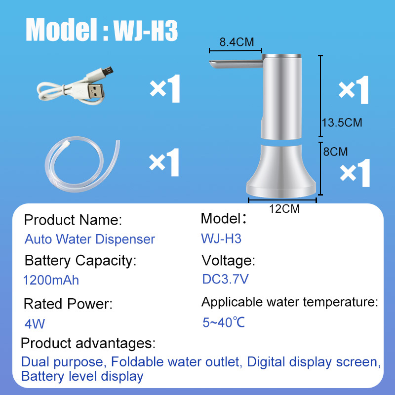 KANAZAWA Portable Auto Water Pump Dispenser Foldable OneClick ...