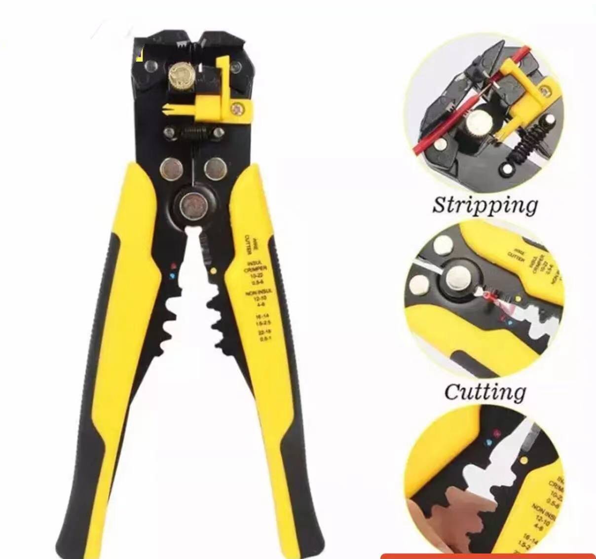 Wire Stripping Tool, Self-adjusting 8 Automatic Wire Stripper/Cutting ...
