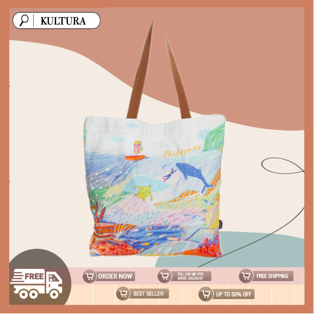 gawang pinoy Double-Sided Philippines Dagat Canvas Tote in White ...