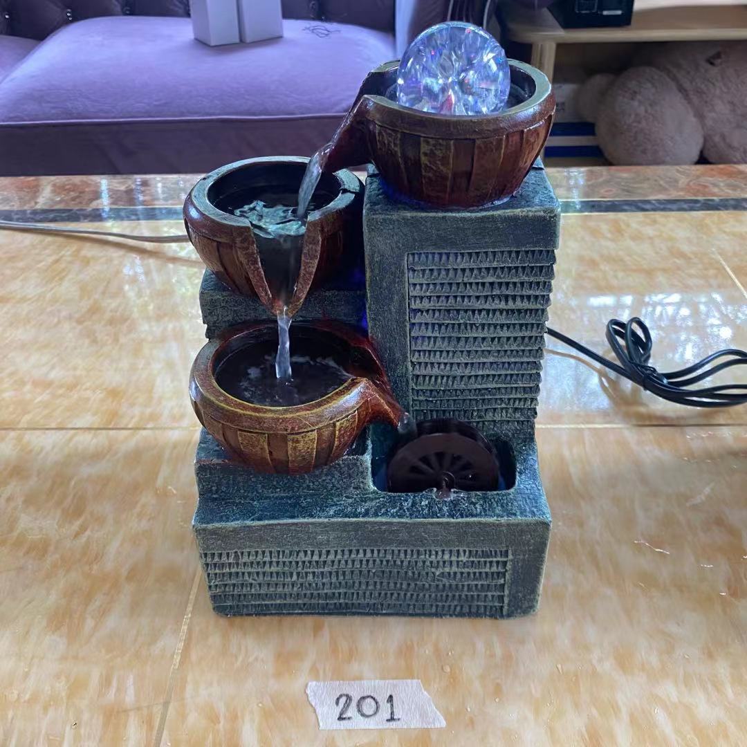 Desktop Waterfall Fountain Rockery Humidifier with Crystal Ball 2021 ...
