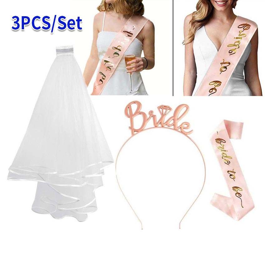 5Pcs "Bride To Be" Decoration Rose Gold Bridal Shower Decoration Set ...
