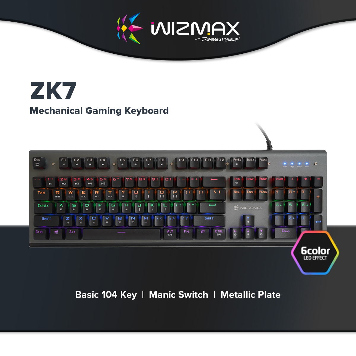 Manic ZK7 Gaming Mechanical Keyboard | Lazada PH