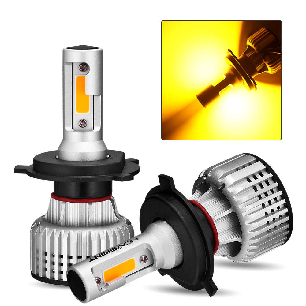 NOVSIGHT Car LED Headlight Bulb H4 H11 H7 HB3/9005 HB4/9006 3000K ...