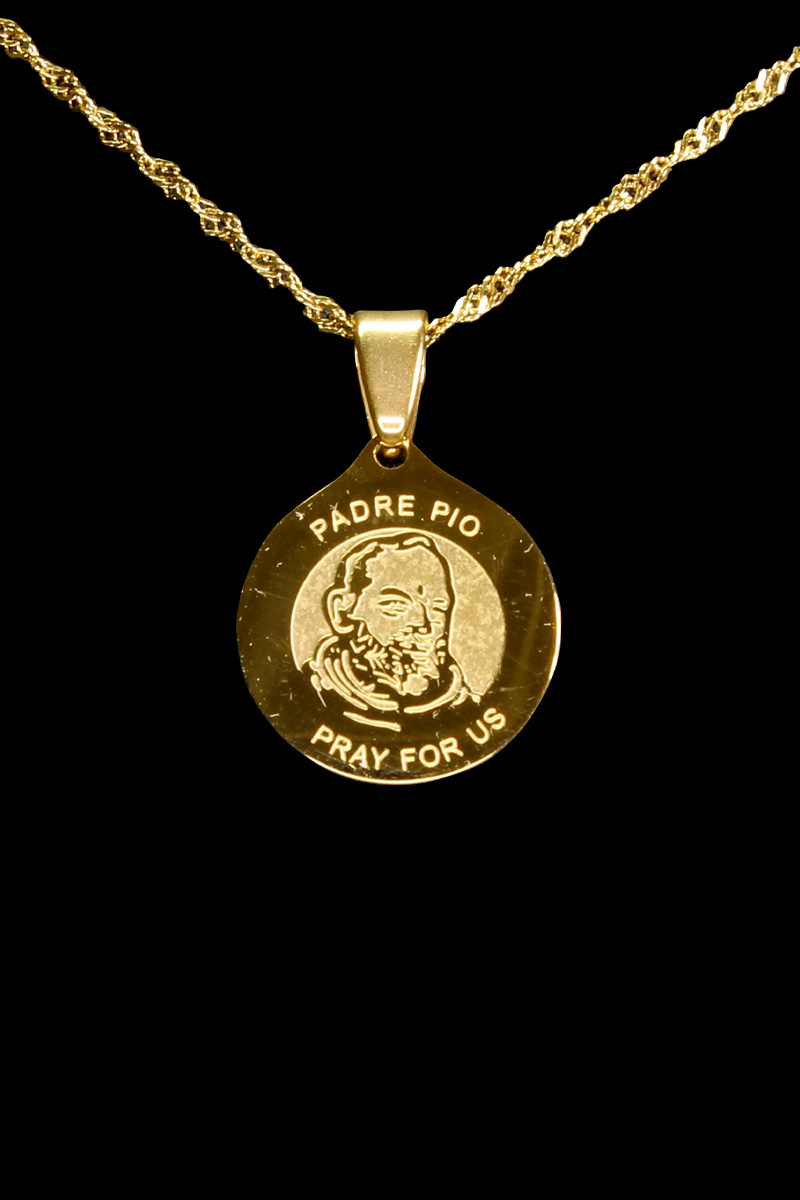 Saint Padre Pio Necklace (Gold Plated) | Lazada PH
