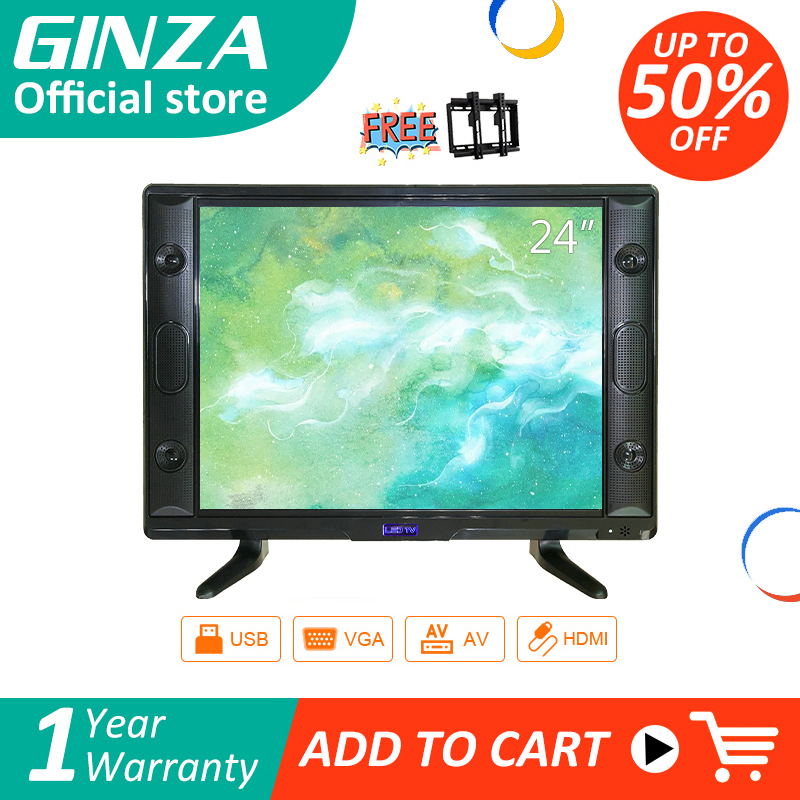 (tv stand) GINZA 24 inch FHD TV Sale Flatscreen Not Smart TV sale Ultra-slim LED TV Cheap TV ...