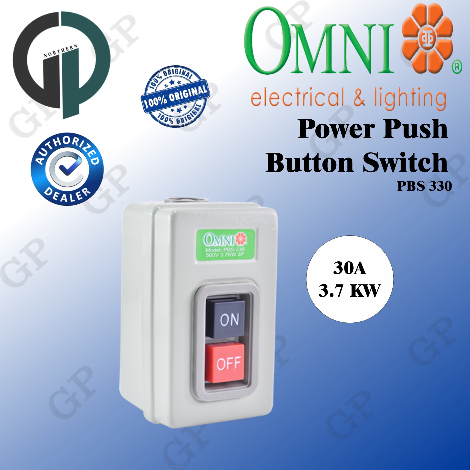Omni Power Push Button Switch 30 AMPERE PBS-330-PK 500V 3.7KW ...