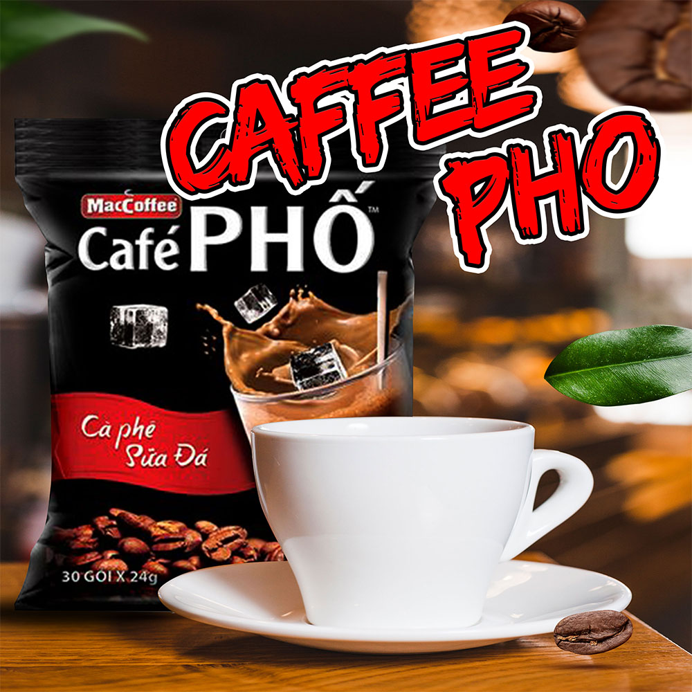 MacCoffee Café Pho Vietnamese 3in1 Instant Coffee Mix Street Iced Milk Coffee 720G (30 ...
