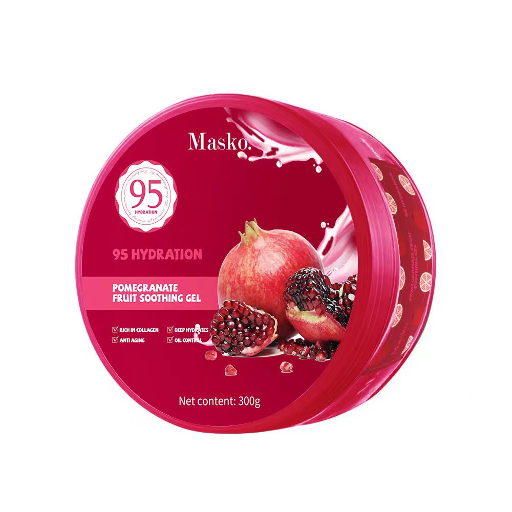 Masko. 95% Hydrating Pomegranate Soothing Gel Skin Softer & More ...