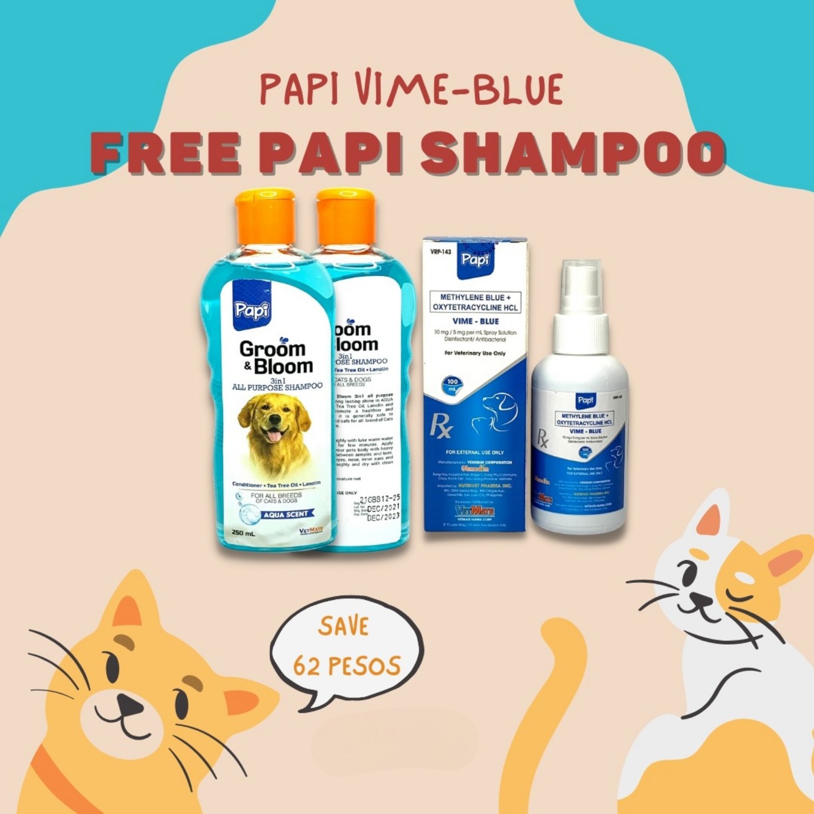 [VETKLIX] BUY 1PC PAPI GROOM & BLOOM 3 in1 ALL PURPOSE GET 1 PAPI VIME ...