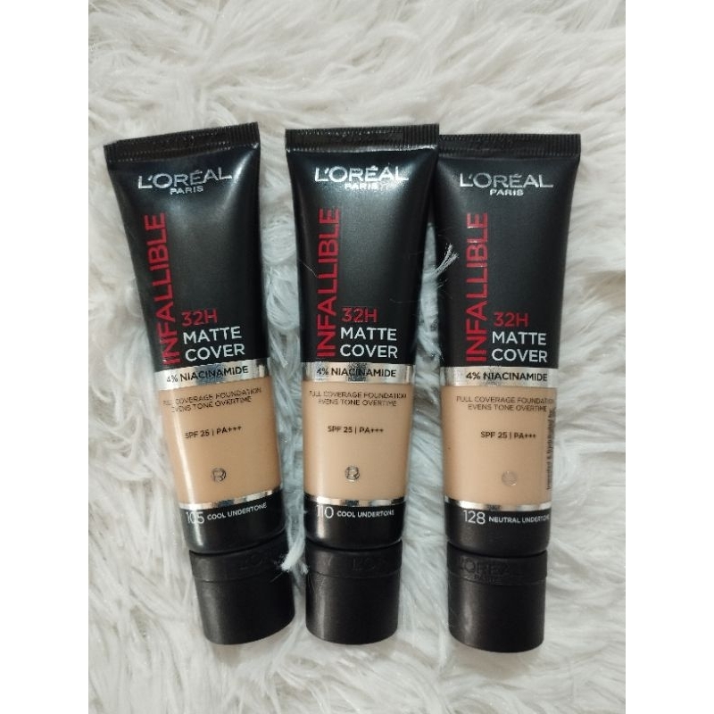 Loreal Infallible 32H Matte Cover Foundation Shade 105 Cool Undertone ...