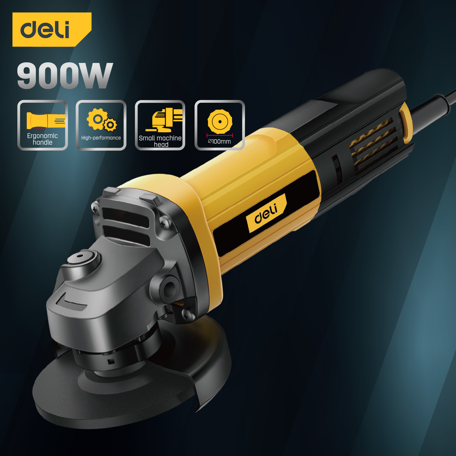 Deli 900W 220V Heavy Duty Angle Grinder EDL-JM100-E2 | Lazada PH