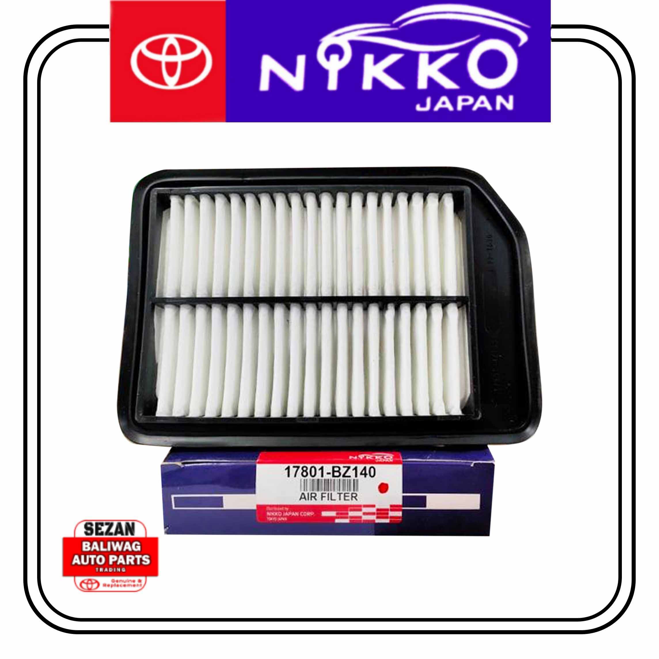 NIKKO JAPAN TOYOTA WIGO 2017-2022 AIR CLEANER FILTER 17801-BZ140 ...