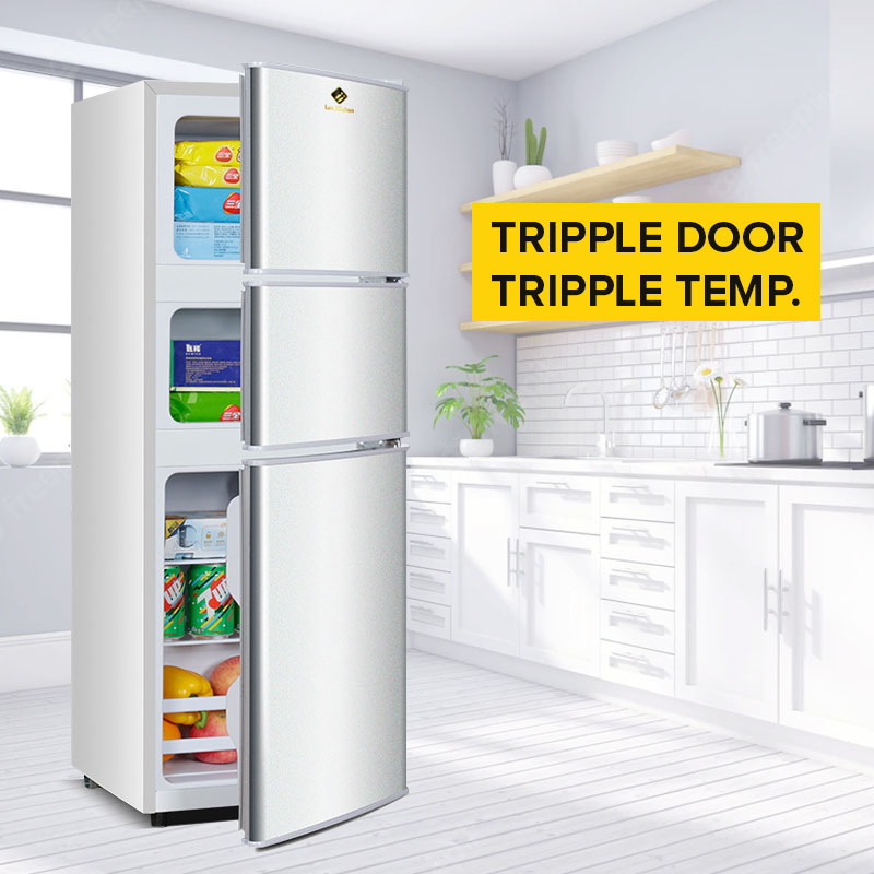 Lux Kiichen Triple Door Smart Freezing Mini Refrigerator | Lazada PH