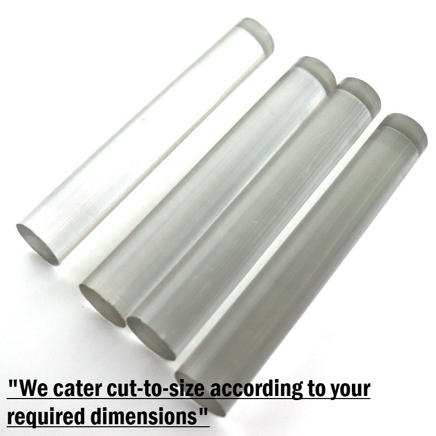 Polycarbonate Dia 10mm - 50mm by 1meter length (Clear) rod | Lazada PH