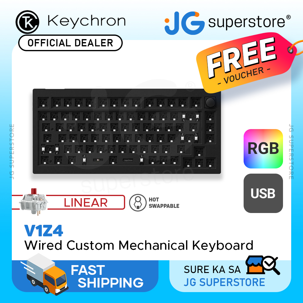 Keychron V1 QMK Barebone Knob 84 Keys TKL Tenkeyless Fully Customizable ...
