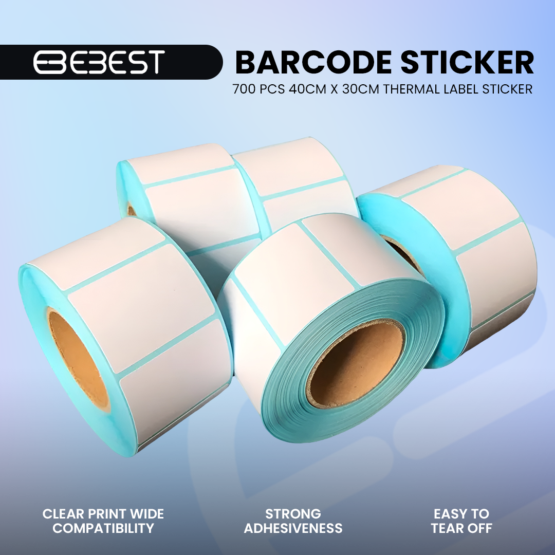700pcs Thermal Label Sticker Paper 40x30cm Adhesive Shipping Label ...