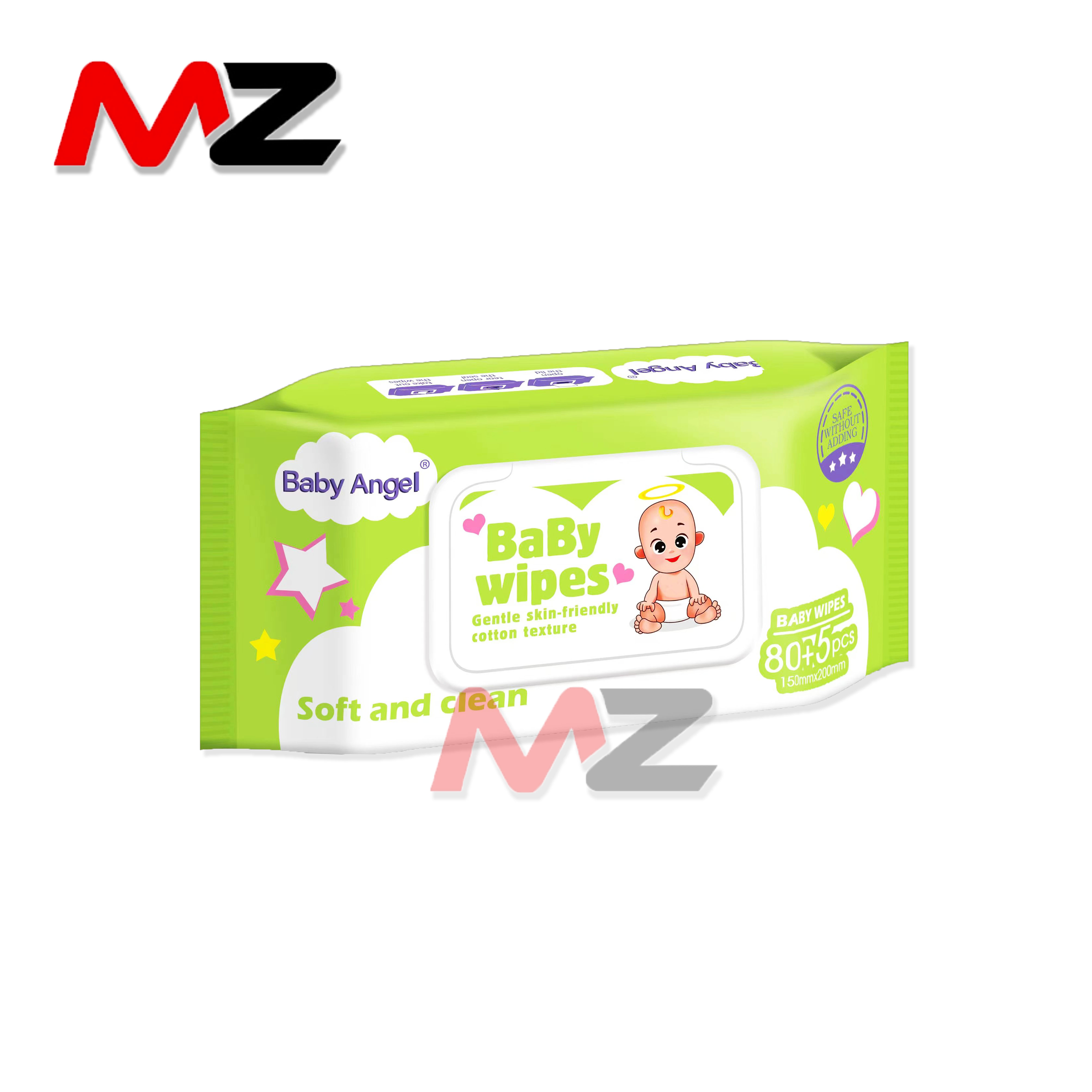 Baby Angel Baby Wipes Gentle Skin-Friendly Cotton Texture 85 Sheets ...