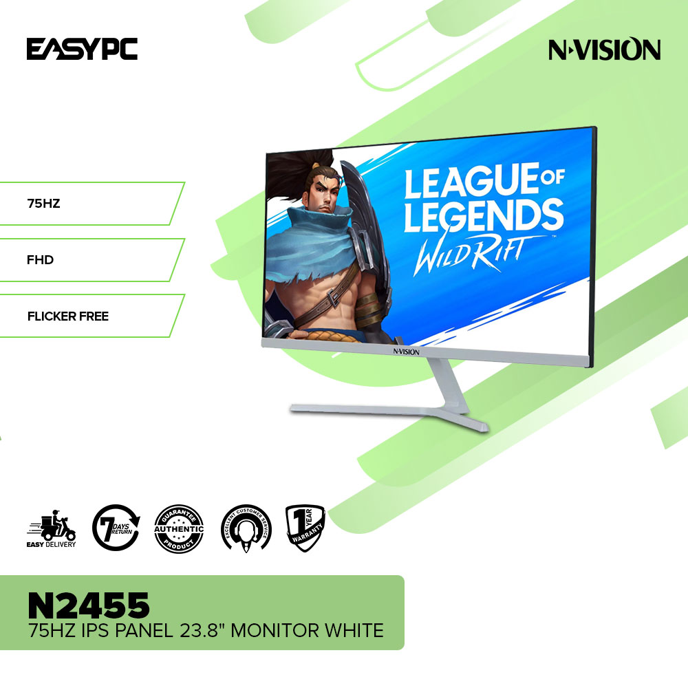 EasyPC | Nvision N2455 75Hz FHD Flicker Free IPS Panel 23.8" Monitor ...