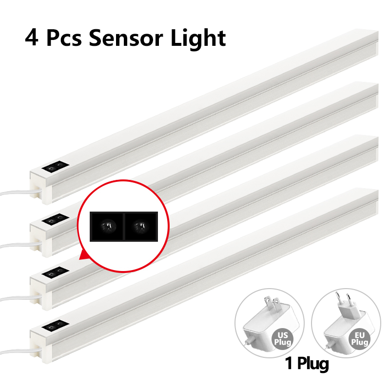 LED Recessed Under Cabinet Light Slim Aluminum Profile Lamps with Hand ...