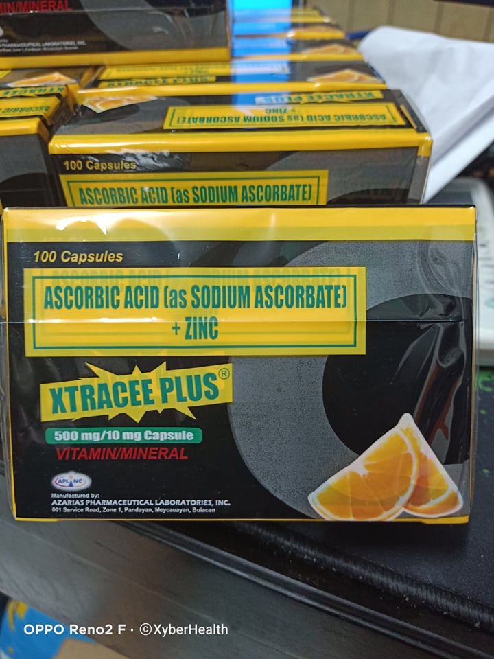 XTRACEE PLUS 500mg + 10mg Capsules (SODIUM ASCORBATE + ZINC SULFATE ...