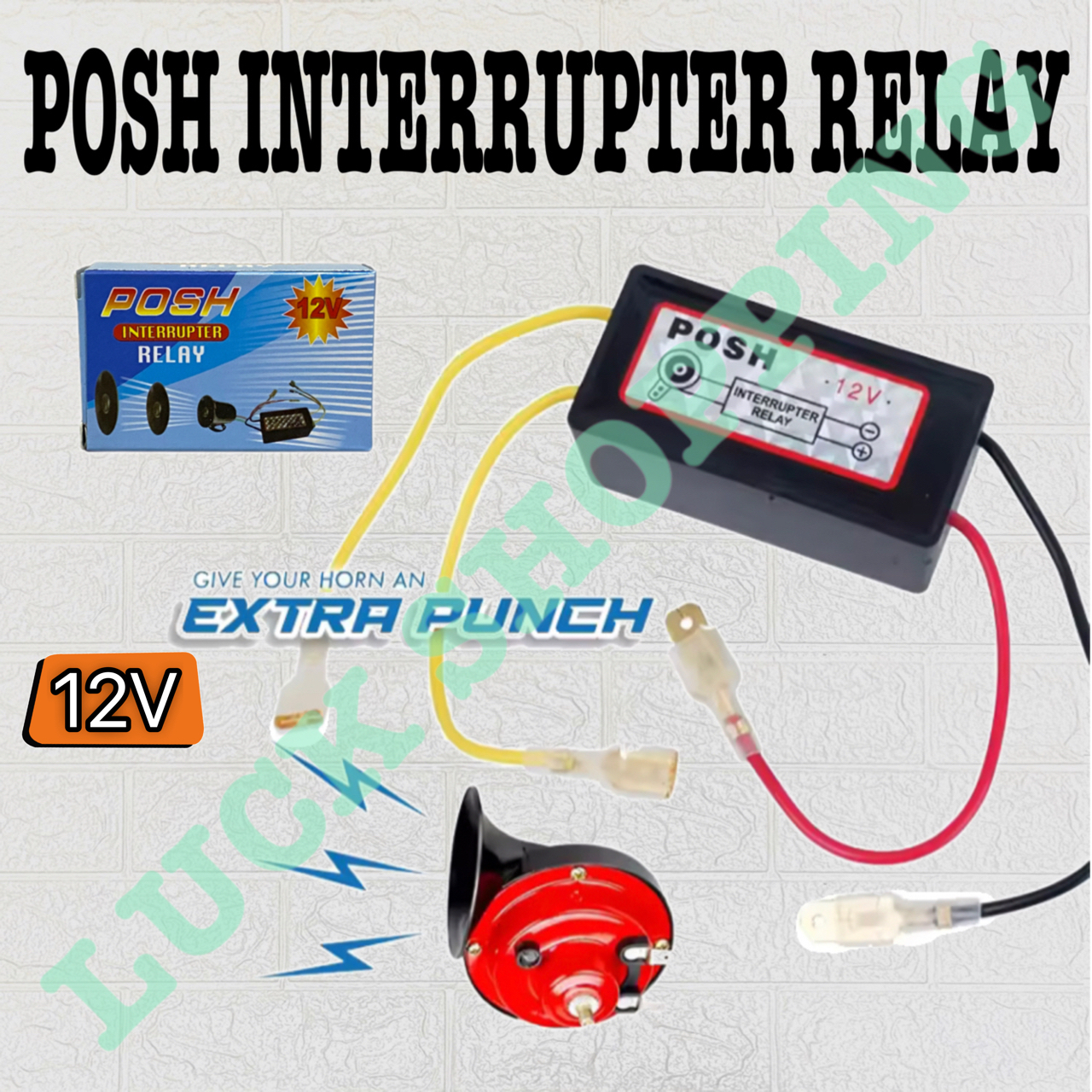 POSH Horn Relay Interrupter 12V Universal for All Motorcycles (HORN ...