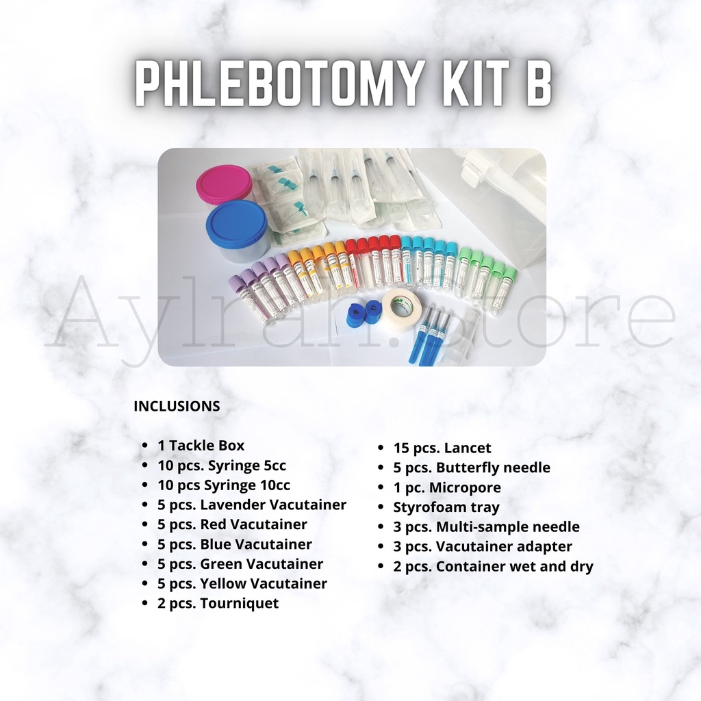 WbCPHLEBOTOMY KIT / PHLEB KIT / TACKLE BOX / PHLEBOTOMY KIT FOR MEDTECH ...
