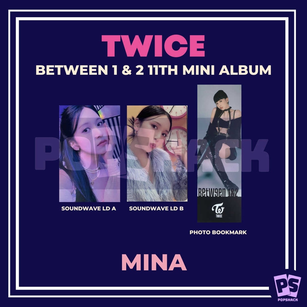 TWICE - Between 1 2 Official Album Soundwave Lucky Draw Photo Bookmark ...