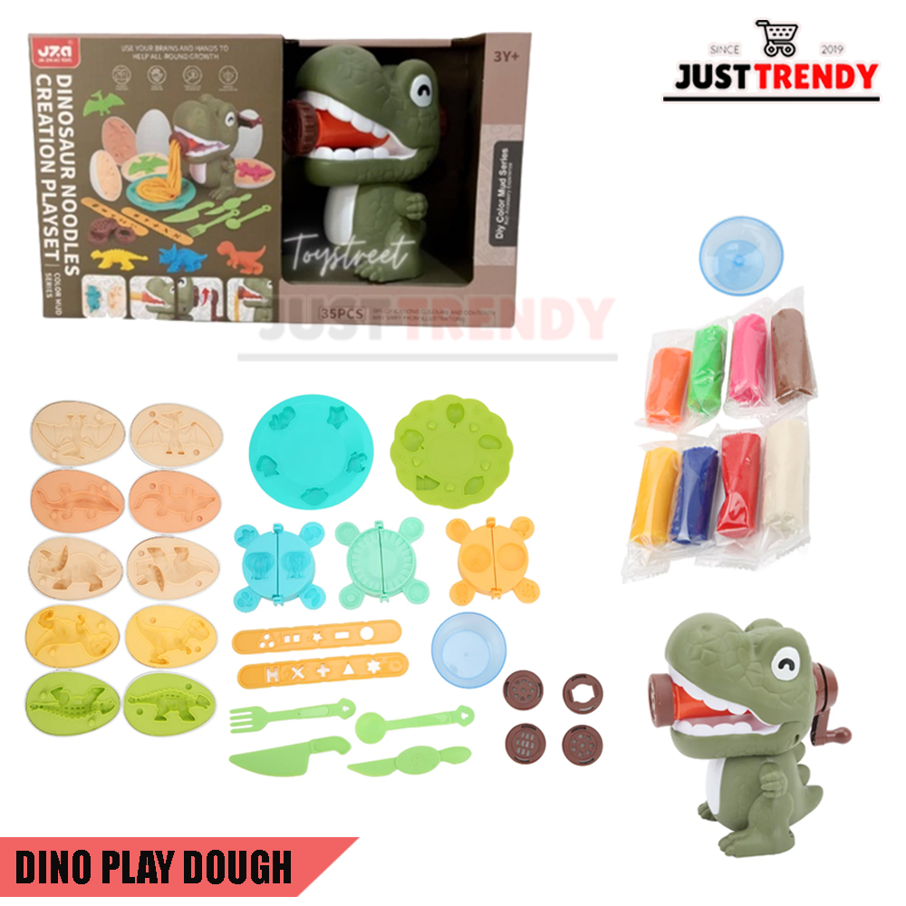 Dinosaur Kids Play Dough Set, Multifunction Children Noodle Party ...