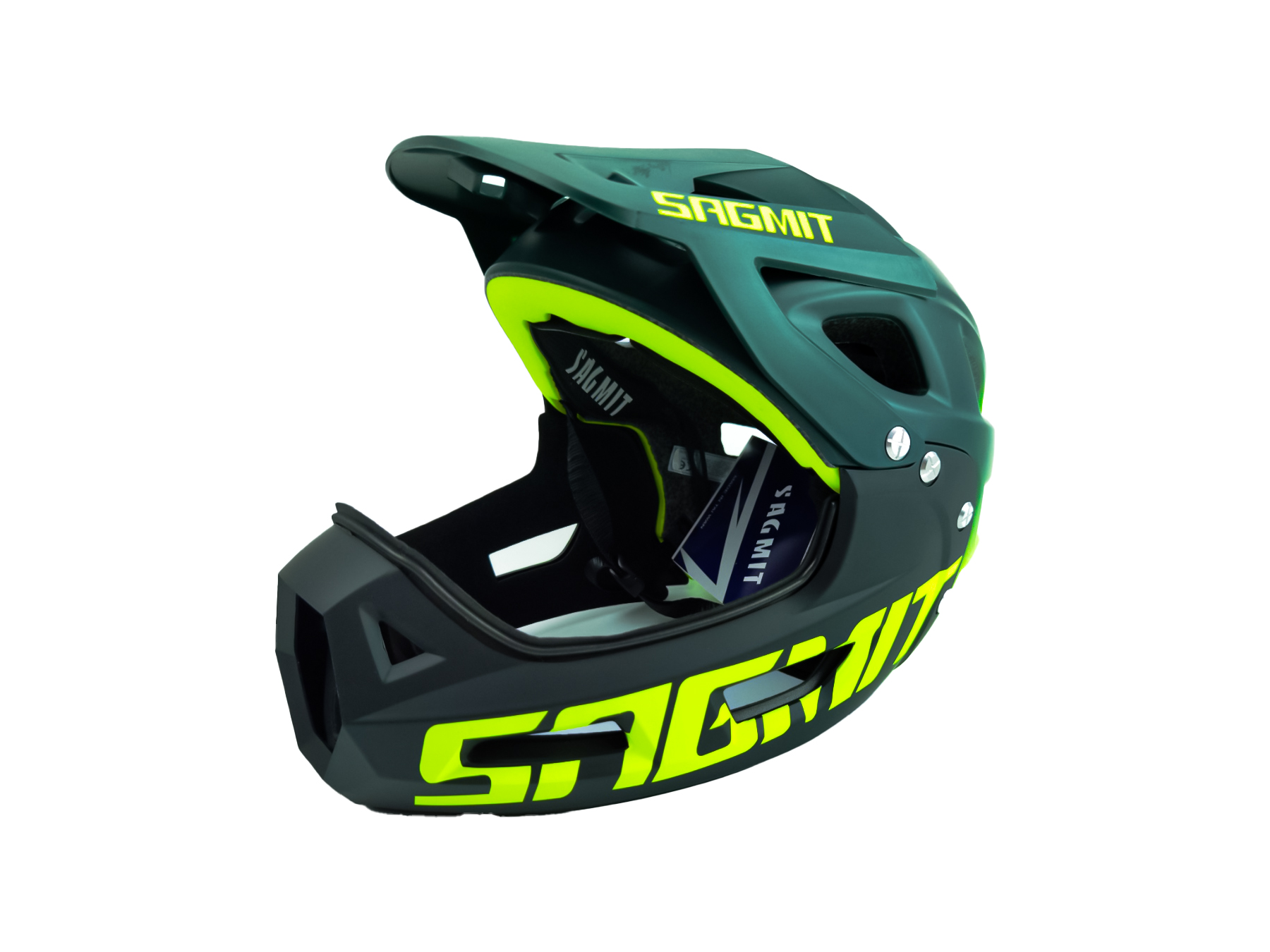 BKAT SAGMIT RSPRO Full Face Cycling Helmet w/ Detachable Chin Guard ...