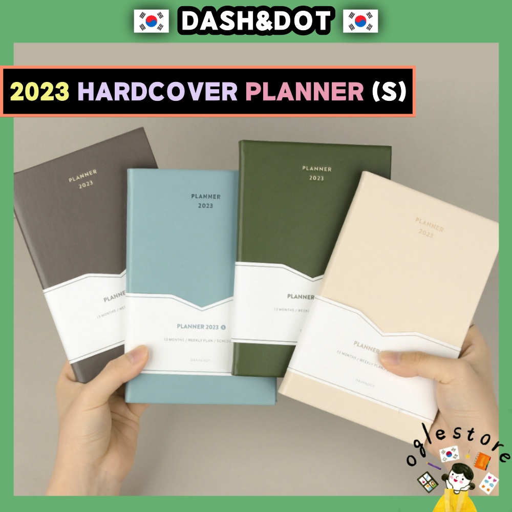 Korean Premium Leather Hardcover Planner 2023 Small Size Diary 2023 ...