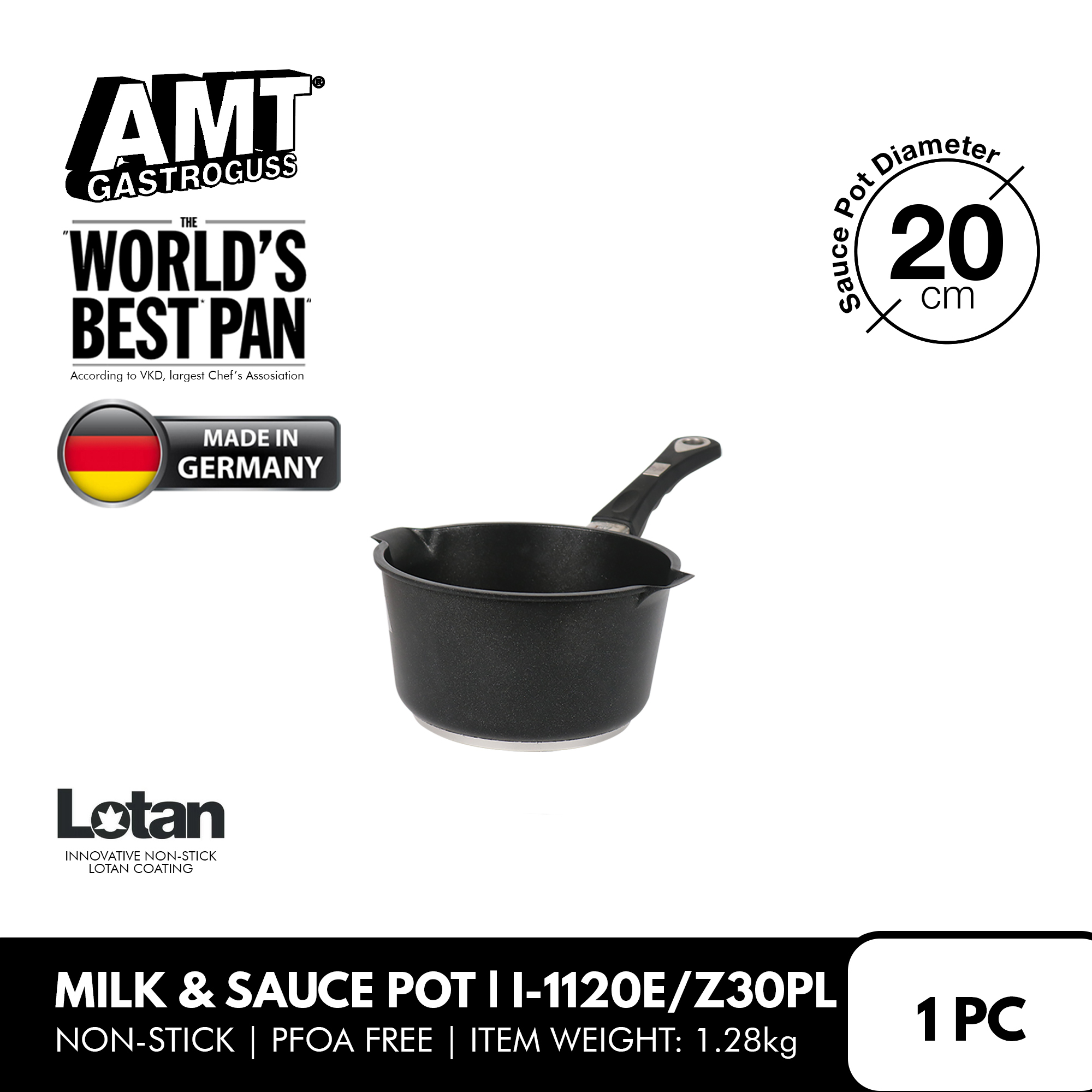 AMT Gastroguss Milk and Sauce Pot with Two Triangular Pouring Spouts ...
