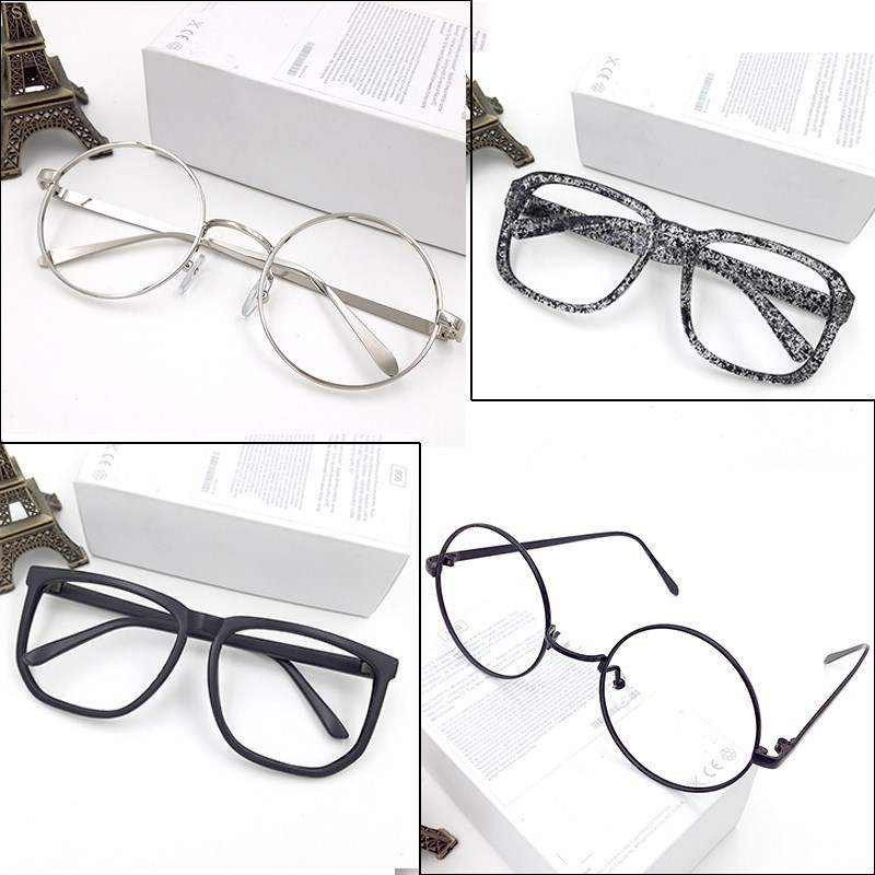 Round glasses frame without lens decoration for male and female ...