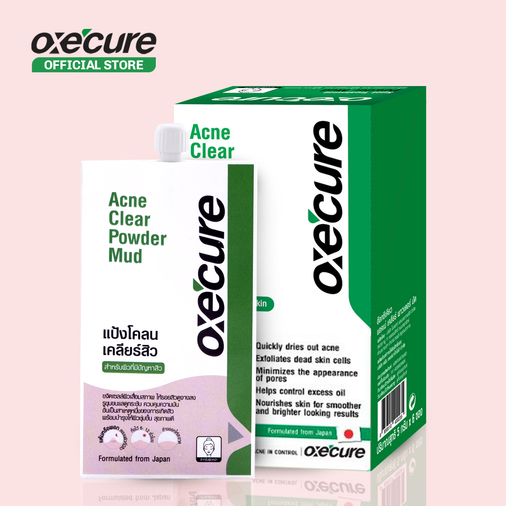 OXECURE 2% Salicylic Acid Acne Clear Powder Mud 5g Box of 6 | Lazada PH