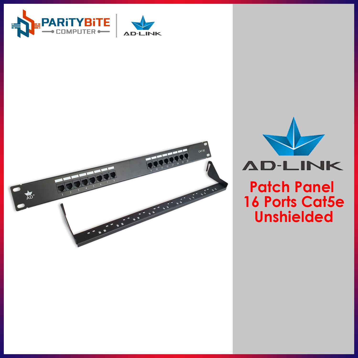 Ad-Link 16 Port Cat5e Patch Panel Fully Loaded 1RU Unshielded | Lazada PH