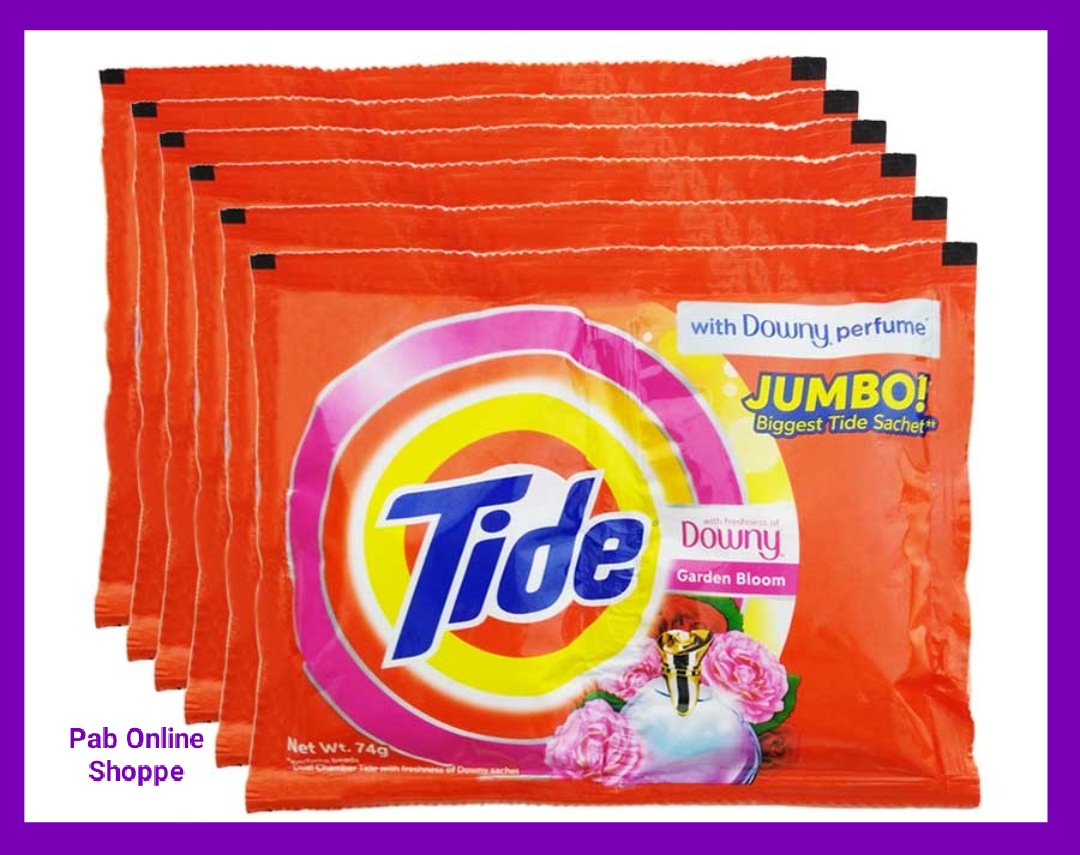 TIDE PERFECT CLEAN SACHET | BUNDLE OF 6 X 74 GRAMS | DOWNY GARDEN BLOOM ...