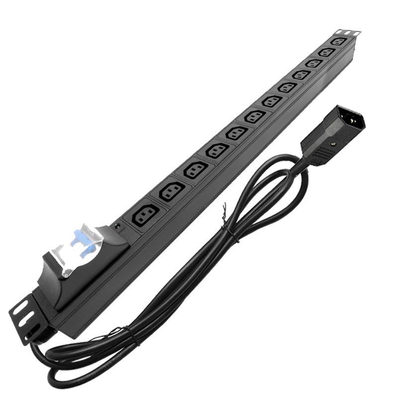 Power Distribution Unit Power Strip 12 Ways C13 Socket 16a Air Switch 2 Meters Power Cord 3500w