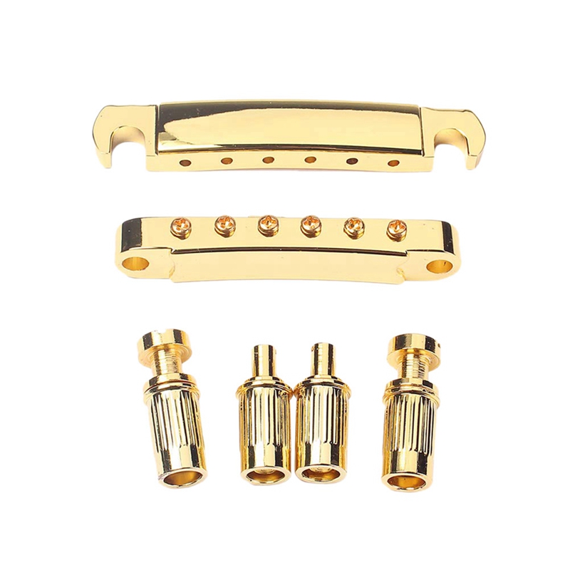 1 Set Gold Plated Guitar Bridge Locking Tune-O-Matic Tom Bridge and ...