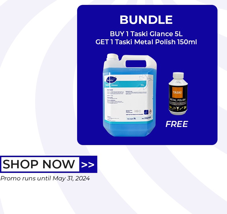 Glance Glass and Multi-Surface Cleaner WITH FREE TASKI METAL POLISH ...
