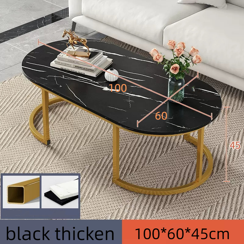 L&Q Modern tea Table Round Combination Of Steel Wood Coffee Table Home ...