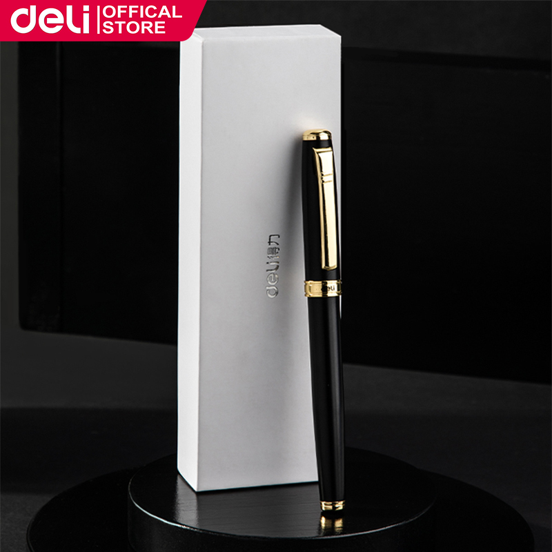 Deli Sign Pen Roller Ballpen 0.5mm High-end Pencil Cap Signature Pen ...