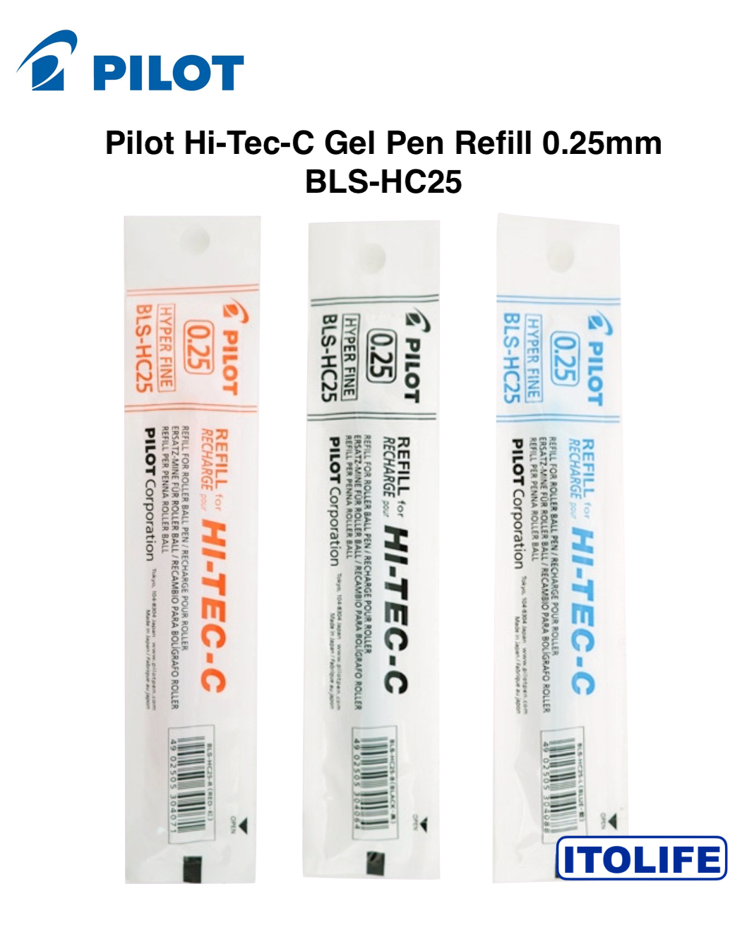 Pilot Hi-Tec-C Gel Pen Refill 0.25mm BLS-HC25- 1pc | Lazada PH