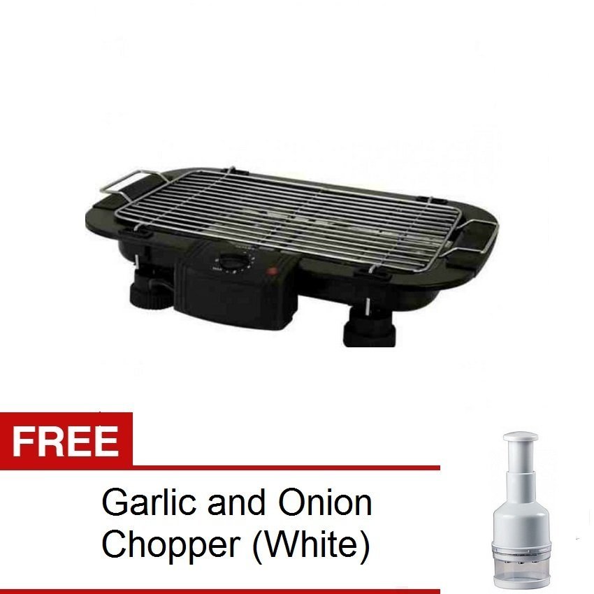 Electric Outdoor Barbecue Grill Black with FREE Garlic and Onion ...