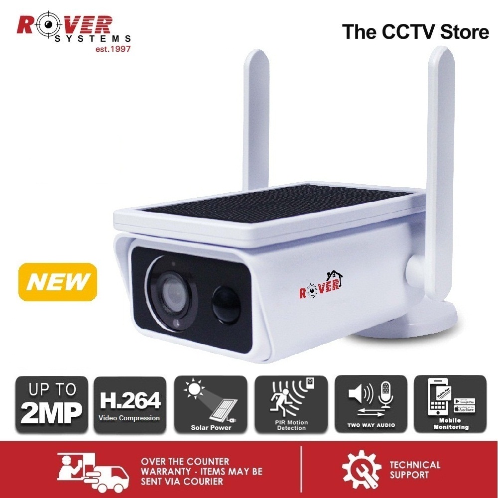 Rover Systems Smart 2MP Solar Power Bullet Wireless CCTV Security ...