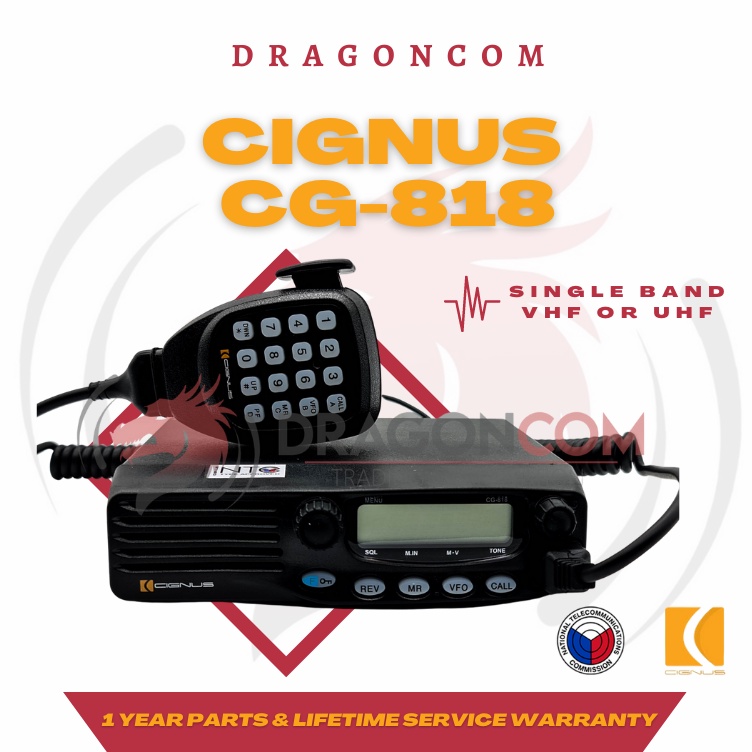 Promo Cignus CG 818 or CG-818 Mobile Base Radio CG818 Base | Lazada PH
