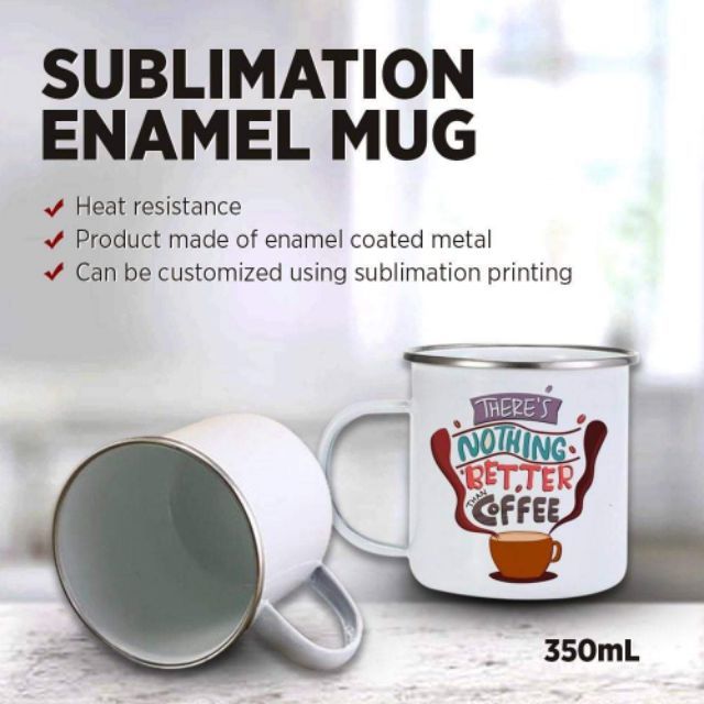 QUAFF Sublimation Enamel Mug with white Box 350mlm3G | Lazada PH