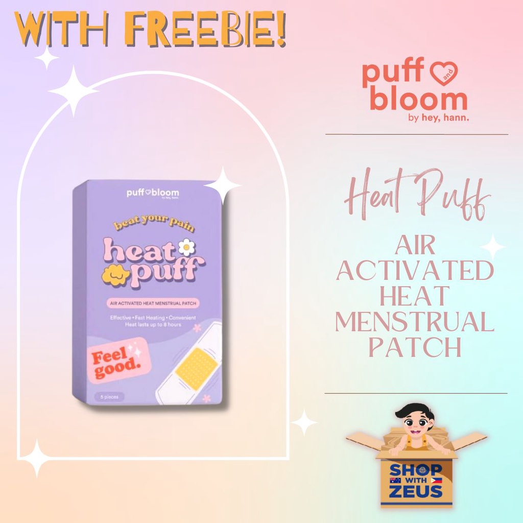 Puff & Bloom Heat Puff Air Activated Heat Menstrual Patch Up To 8 hours ...